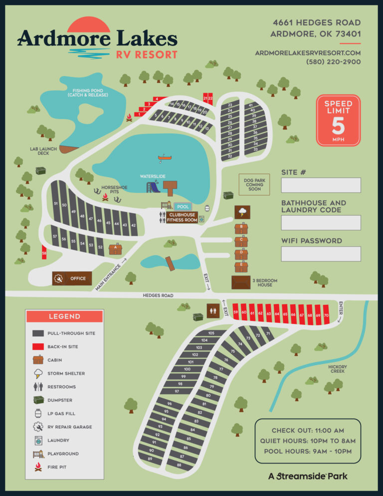 Ardmore Lakes RV Resort - Streamside RV Parks & Campground